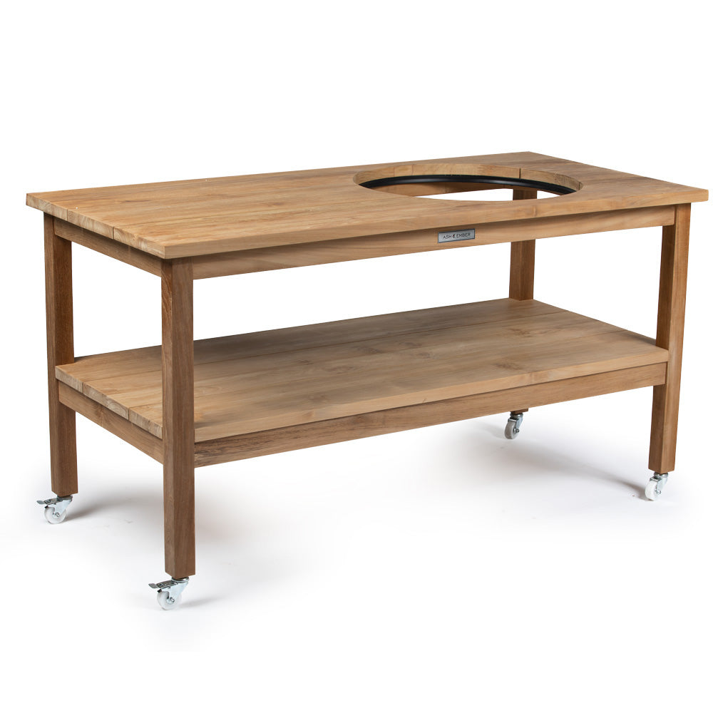 Grade A Teak Ceramic Grill Table | Ash & Ember