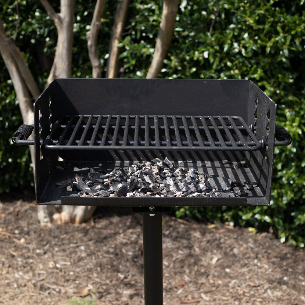 384 Sq. In. Commercial Grade Park-Style Charcoal Grill | Ash & Ember