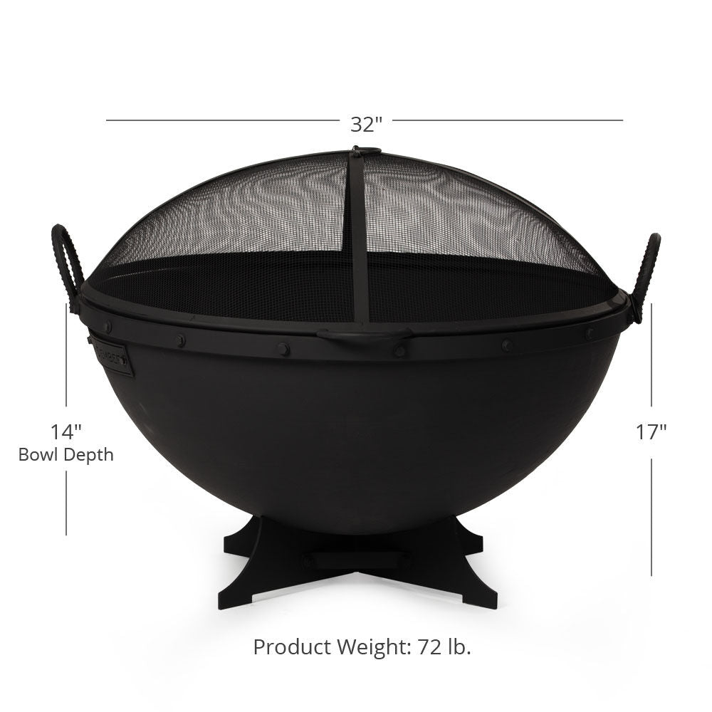 32" Hemisphere Fire Pit | Ash & Ember
