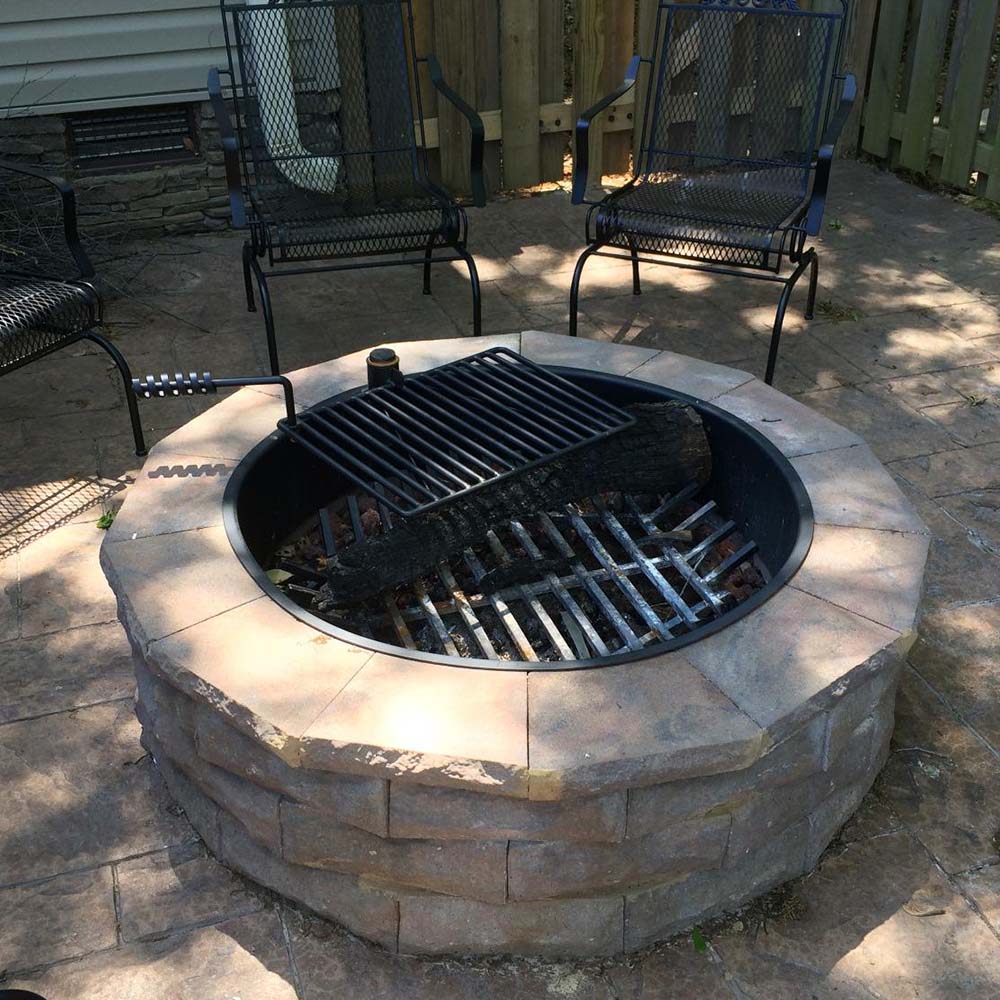 Steel Camp Fire Ring & Outdoor Cooking Grate | Ash & Ember