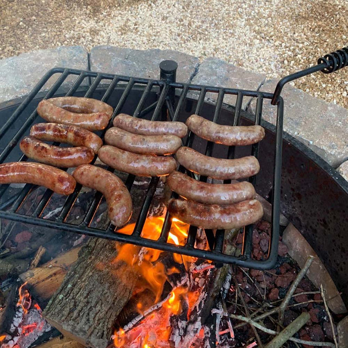 Steel Camp Fire Ring & Outdoor Cooking Grate | Ash & Ember