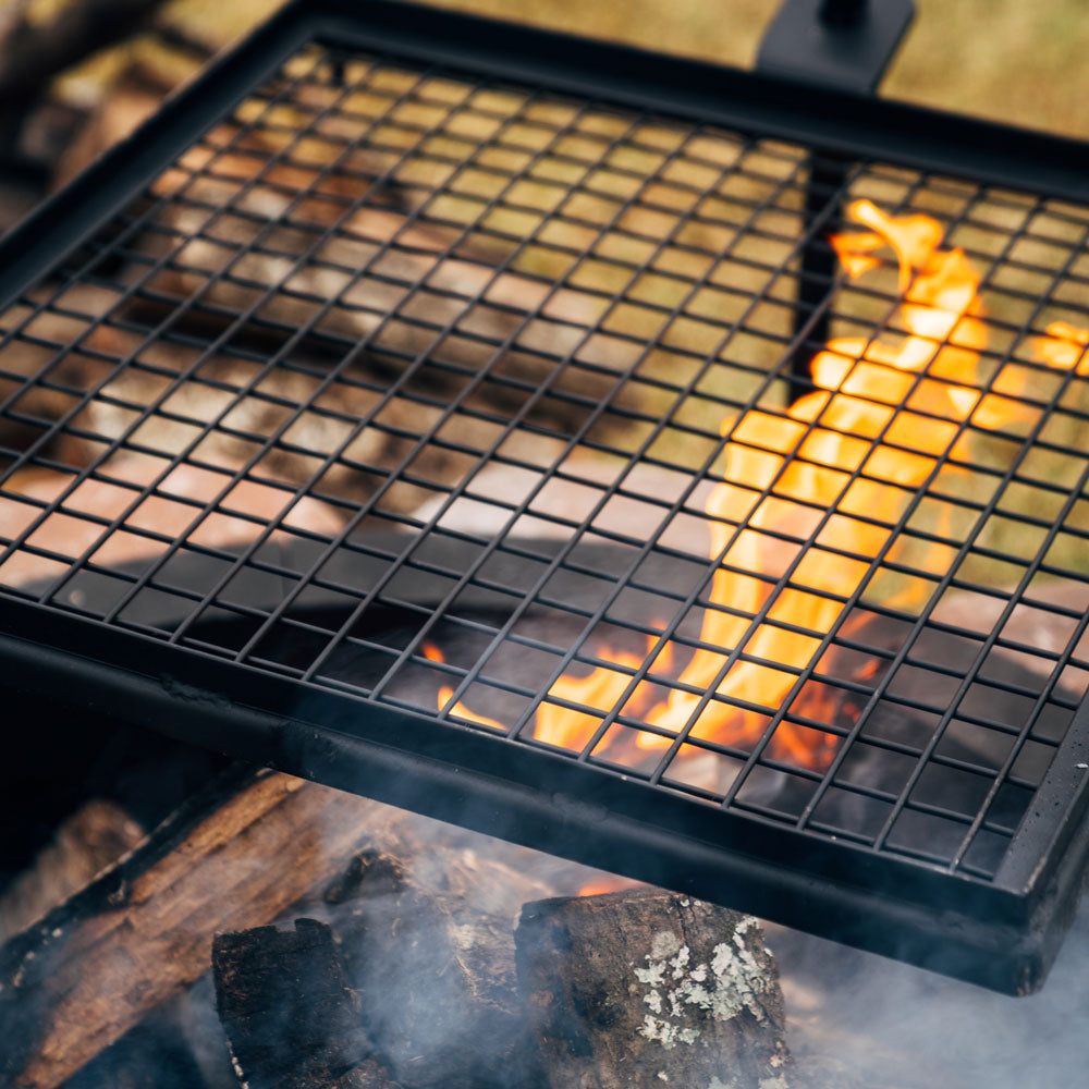 Adjustable Swivel Campfire Grill Grate | Ash & Ember