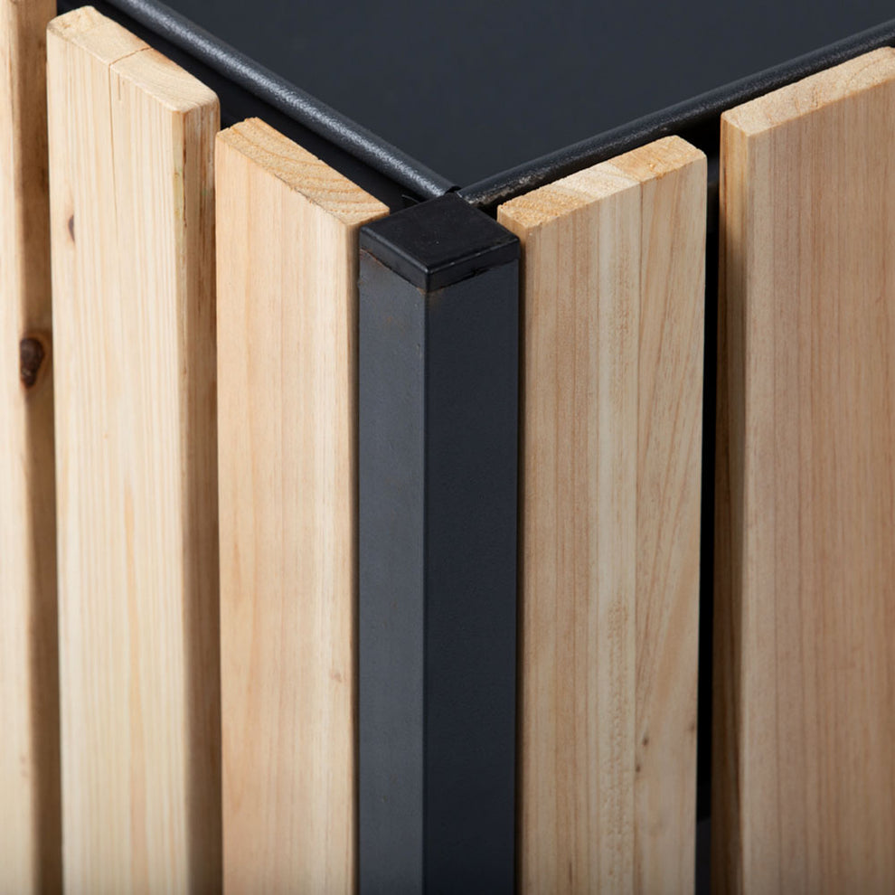 Caspian Square Planter Box - Home Décor Evergreen Garden Bed - Weather Resistant Indoor-Outdoor ...