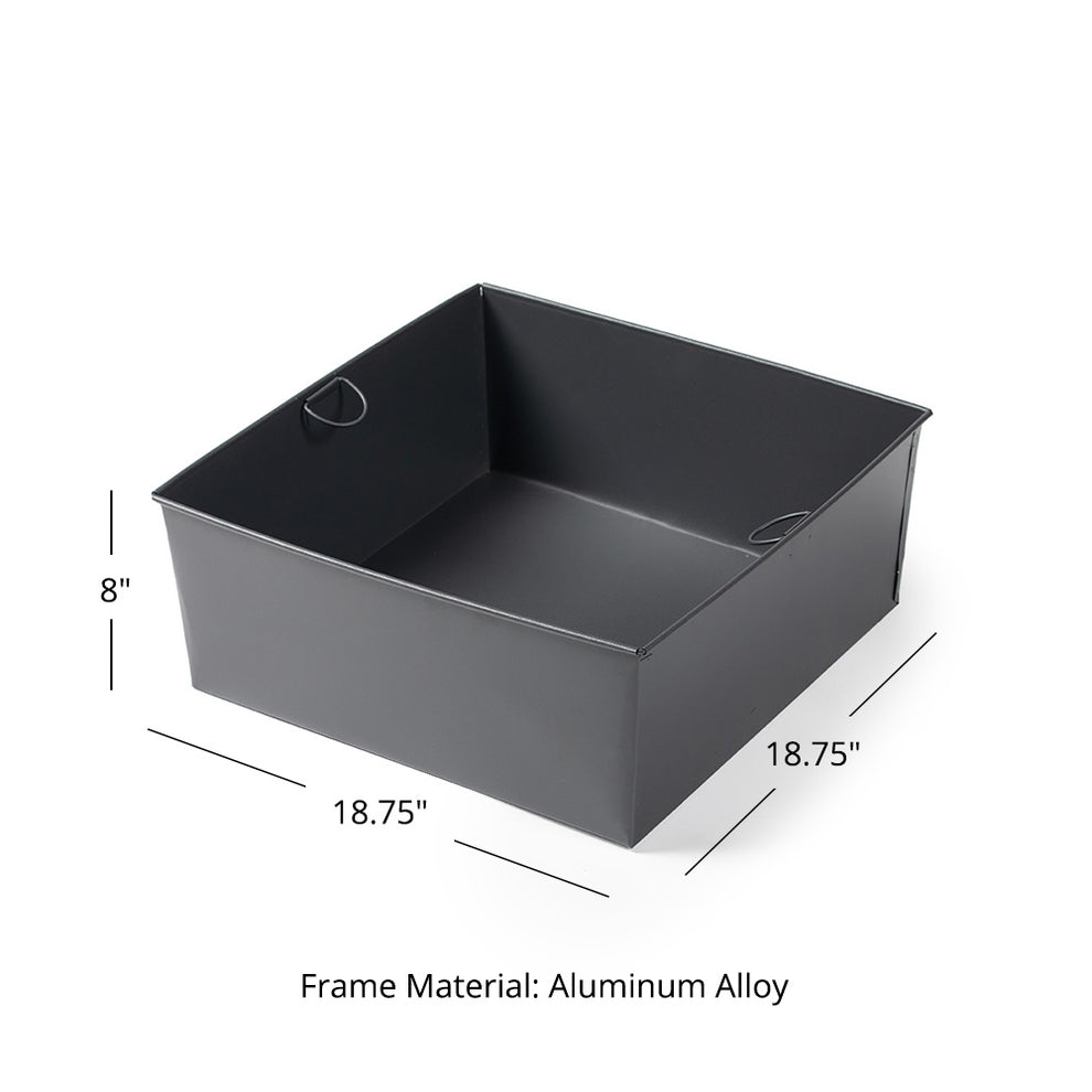 Caspian Square Planter Box - Home Décor Evergreen Garden Bed - Weather Resistant Indoor-Outdoor ...